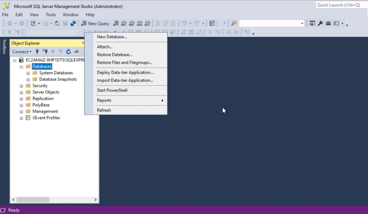 How to install SQL Server database for SonarQube