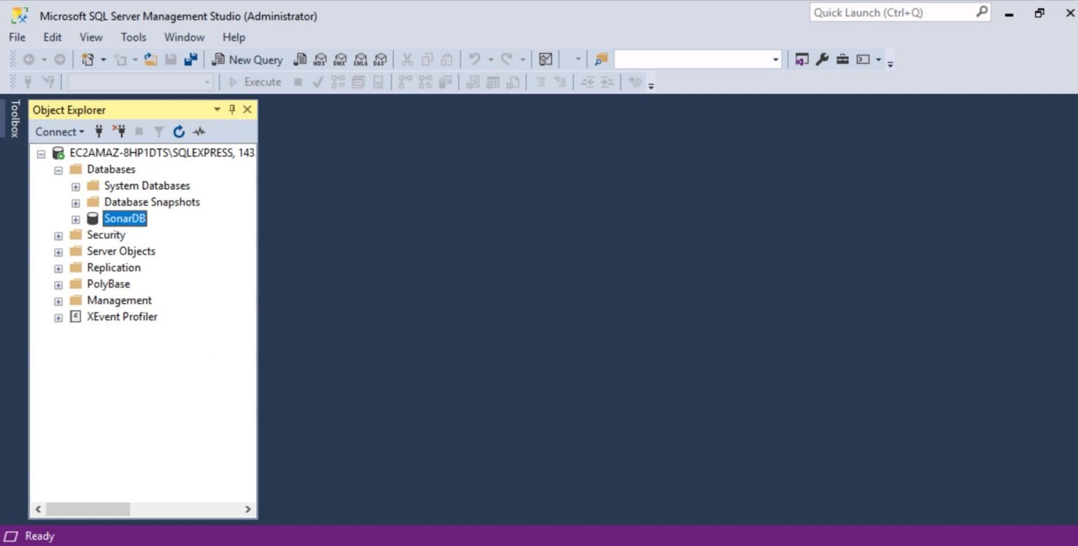 How to install SQL Server database for SonarQube