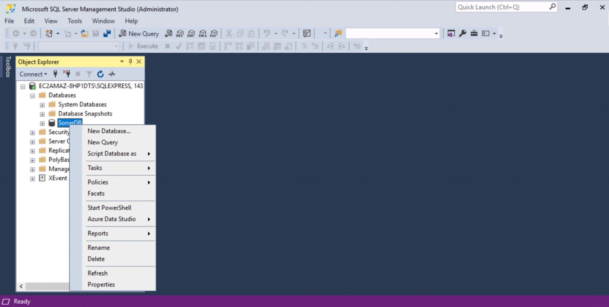 How to install SQL Server database for SonarQube