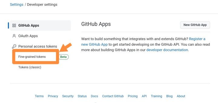 Generate fine grained personal access token in GitHub